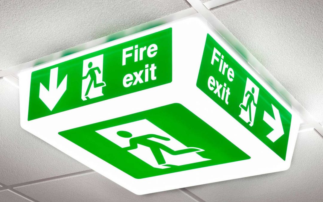 Fire Exit Sign Modular Grid Signs